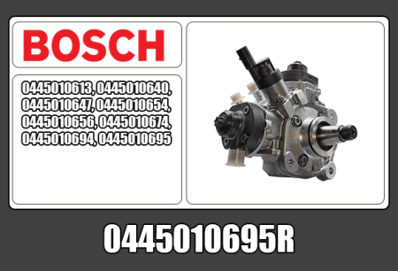 KUNNOSTETTU BOSCH CR PUMPPU (VAIHTO-OSA) 0445010695R - Diesel Bosch...